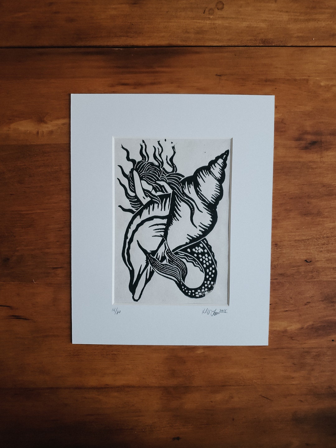 Siren Block Print - Etsy