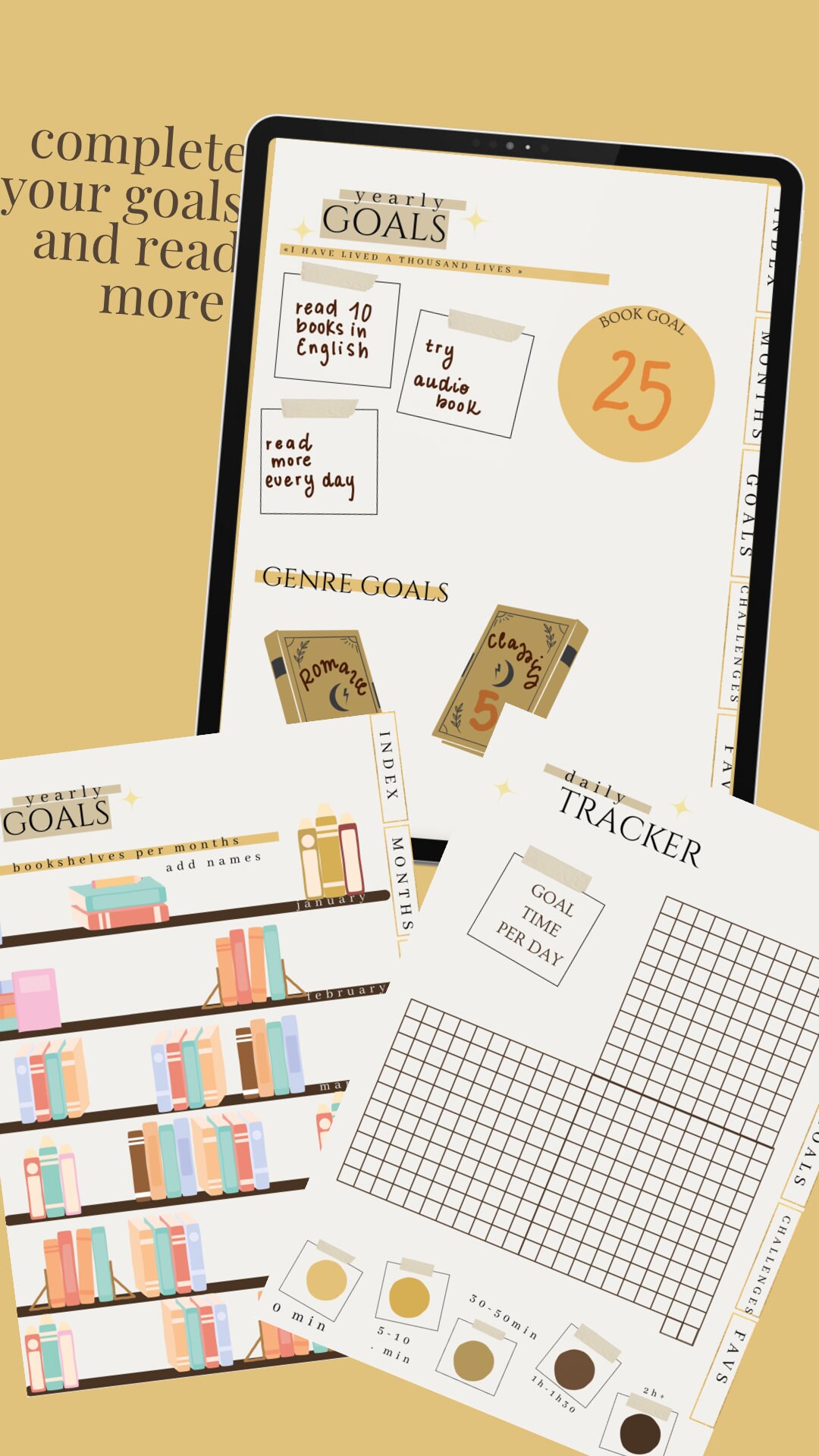 Digital Reading Journal- Goodnotes/ Books Reviews - Etsy