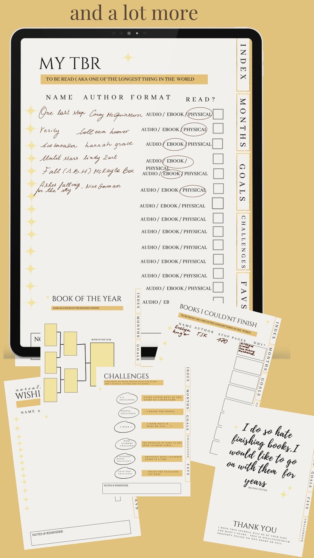 Digital Reading Journal- Goodnotes/ Books Reviews - Etsy