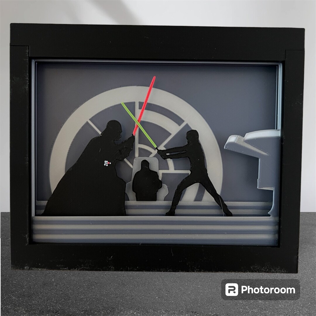 Duel on Death Star II Shadow Box - Etsy
