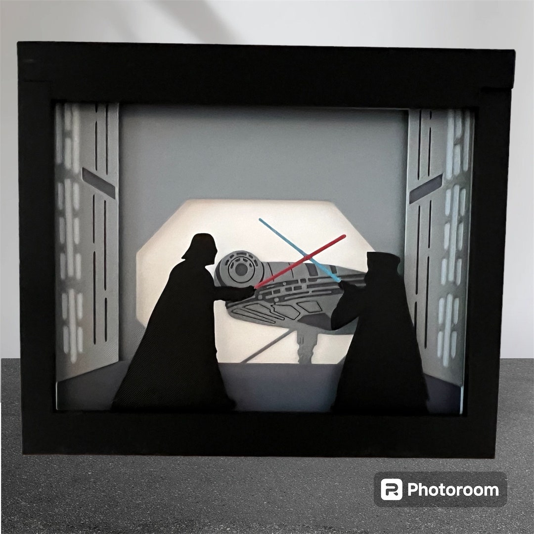 Duel on Death Star Shadow Box - Etsy
