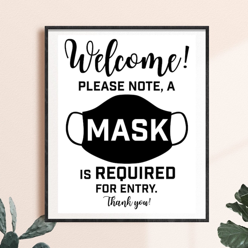 Please Wear a Mask Printable Sign - Etsy