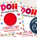 Printable/editable Doh You Want to Be My Valentine Valentine's Day Card ...