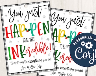You Happen to Be Ink Credible Tag - Etsy