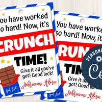 Crunch Time Printable Tag | Crunch Time Chocolate Bar Tag ...