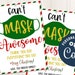 Printable/editable Can't Mask AWESOME Christmas Gift Tag, Christmas ...