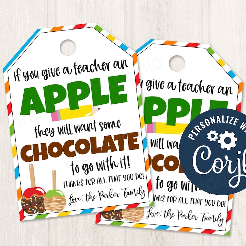 Teacher Appreciation Tags - Etsy