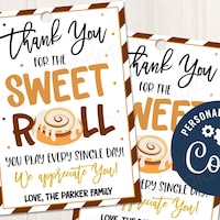 Cinnamon Roll Printable Gift Tags, Rollin' by to Wish You A Merry ...