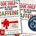Printable/editable Christmas Holiday Coffee Caffeine Gift Card Holder ...