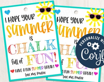 Printable/editable Buckets of Fun Summer Break Last Day of School Gift ...