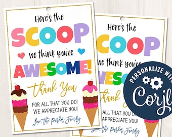 Printable/editable Appreciation Gift Tag for Teacher Nurse | Etsy