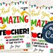 Printable/editable Amazing Teacher Christmas Gift Tag Happy Holidays ...