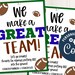 Printable/editable Football Team Gift Tag, Football Game Day Tag, We ...