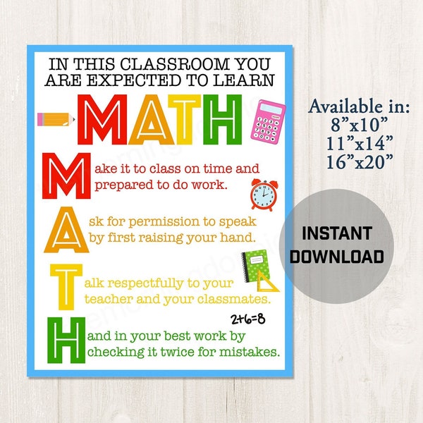 Math Classroom Banner - Etsy