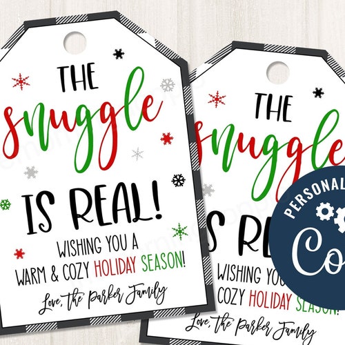 Christmas Gift Tags the Snuggle is Real Teacher Staff - Etsy