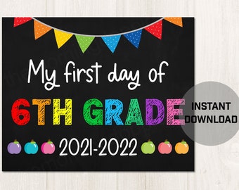 Sixth Grade Sign | Etsy