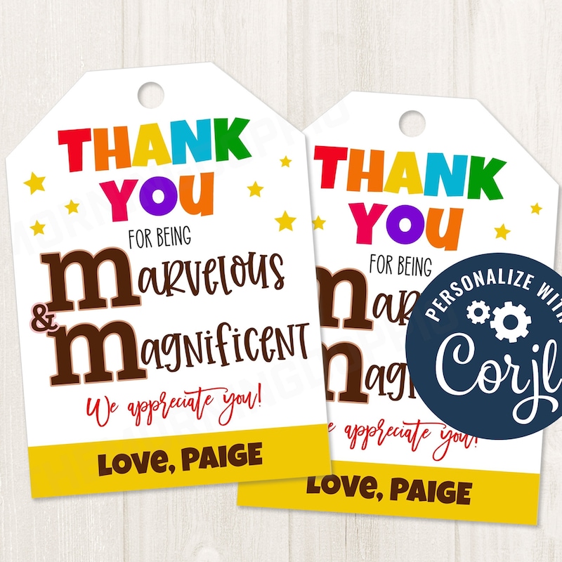 M & M Teacher Appreciation - Etsy