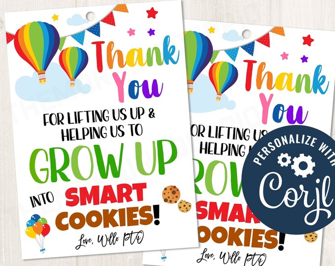 Printable/editable You Lift Us up Gift Tag for Teacher Appreciation ...