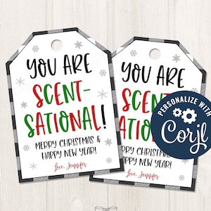 Printable/editable You Are Scent-sational Christmas Gift Tag, Lotion ...