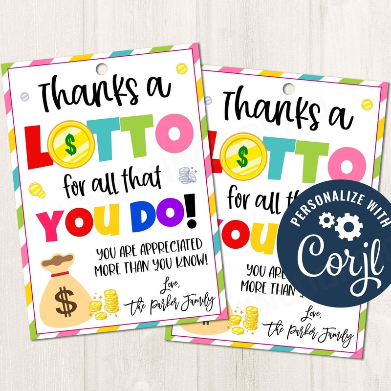Teacher Appreciation Lottery - Etsy