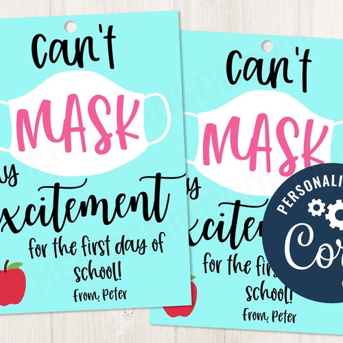 Printable/editable Can't Mask My Excitement for the First | Etsy