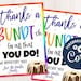 Printable/editable Thanks a Bundt-ch for All That You Do Gift Tag for ...