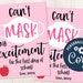 Printable/editable Can't Mask My Excitement for First Day of School Tag ...