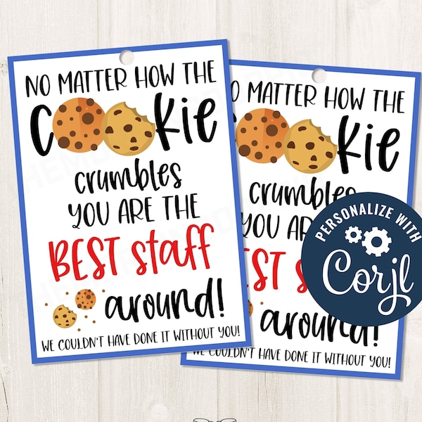 Employee Appreciation Cookie Editable - Etsy