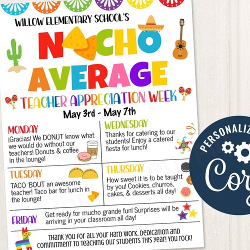 Editable Nurse Appreciation Week Itinerary Template Heart - Etsy