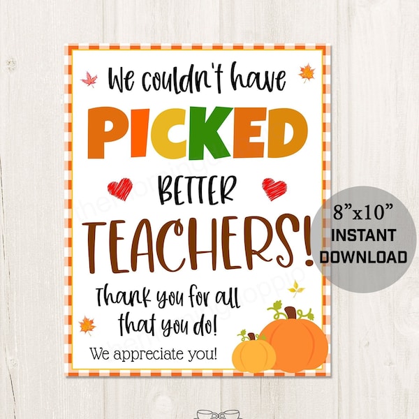 Fall Staff Appreciation Sign - Etsy