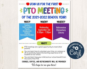 Editable November PTO PTA Newsletter Flyer Printable School | Etsy