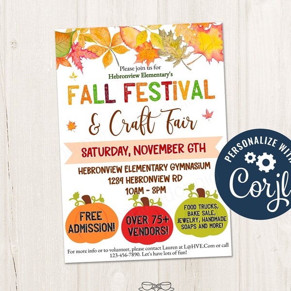 Fall Festival Flyer - Etsy