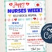 Printable/editable Happy Nurses Week Nurse Appreciation Week Itinerary ...
