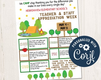 Camping Teacher Appreciation Week Parents - Etsy