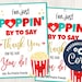 Printable/editable Just Poppin by to Say Thank You Popcorn Gift Tag for ...