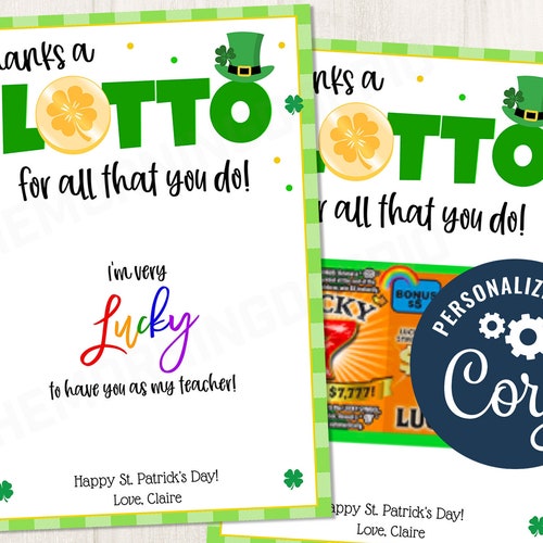 St. Patrick's Day Thank You Sign Printable for Staff - Etsy