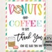 Printable Donuts and Coffee Appreciation Flyer for Nurses Teacher PTO ...