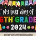 Last Day of Pre-k4 Sign Printable, Rainbow Star Last Day Sign Photo ...