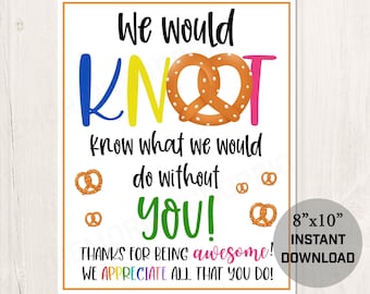 Pretzel Thank You | Etsy