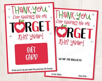 Printable/editable Christmas Holiday Target Gift Card Holder - Etsy