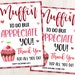 Printable/editable Muffin Gift Tag, Sweet Bakery Valentines Day ...