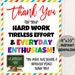 Printable Thank You for All You Do Teacher Staff PTO PTA Appreciation ...