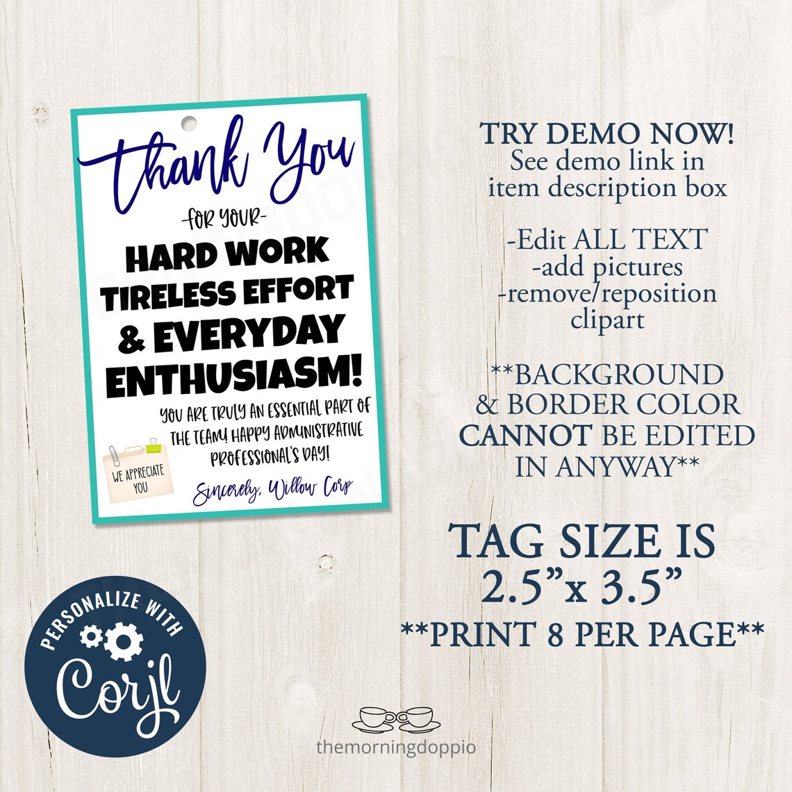 Printable/editable Administrative Professional's Day - Etsy
