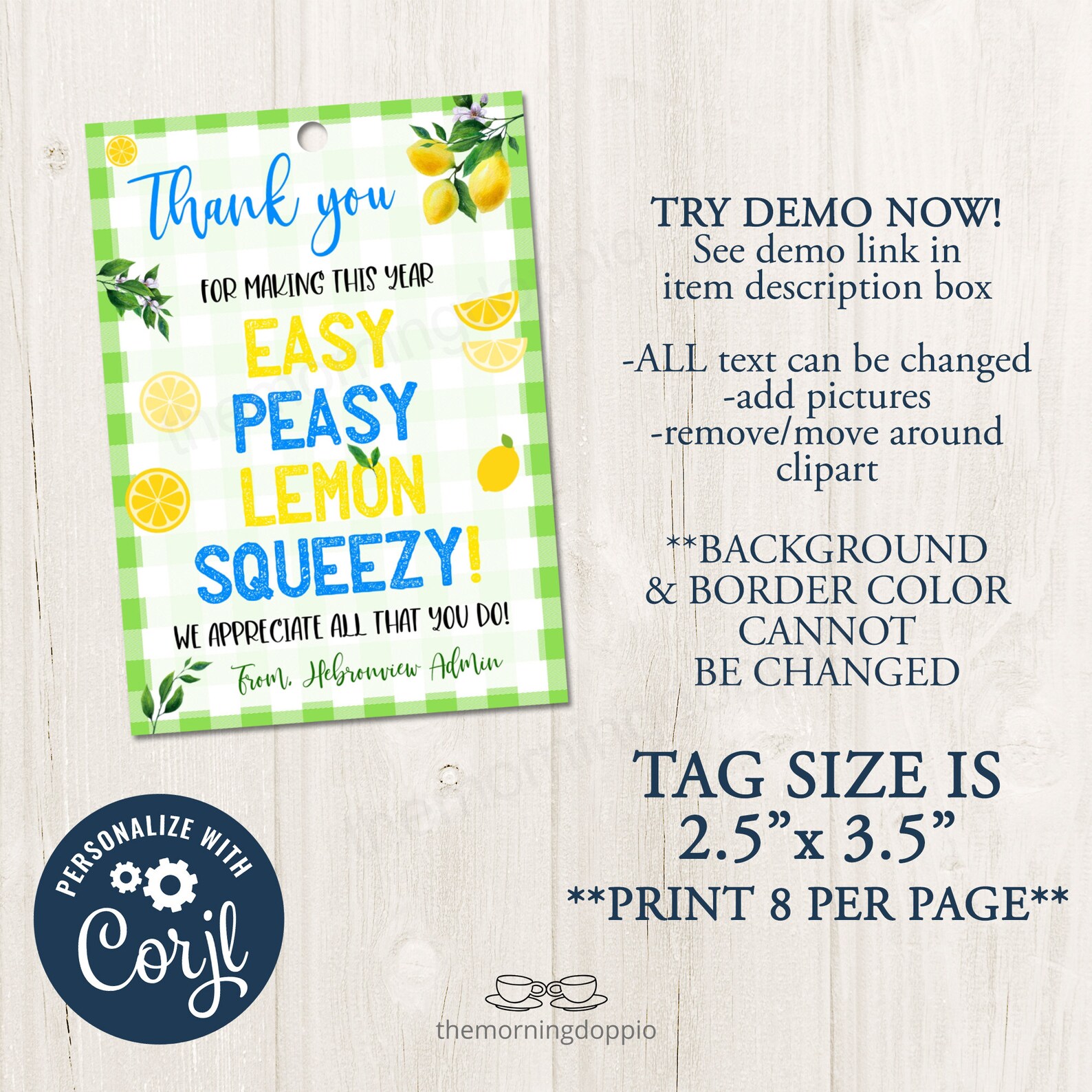 Printable/editable Easy Peasy Lemon Squeezy Lemon Lemonade School Year ...