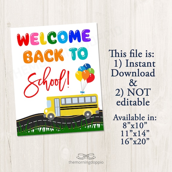 Welcome Back To School Poster BACK TO SCHOOL WELCOME POSTER | Zazzle