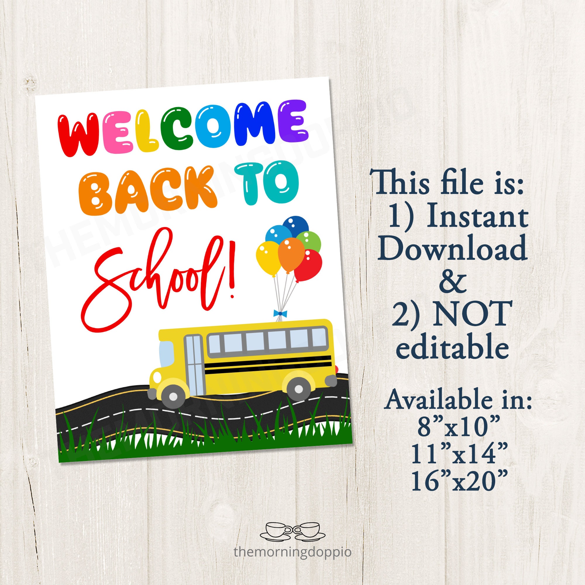 Printable Welcome Back to School Poster Sign Classroom - Etsy