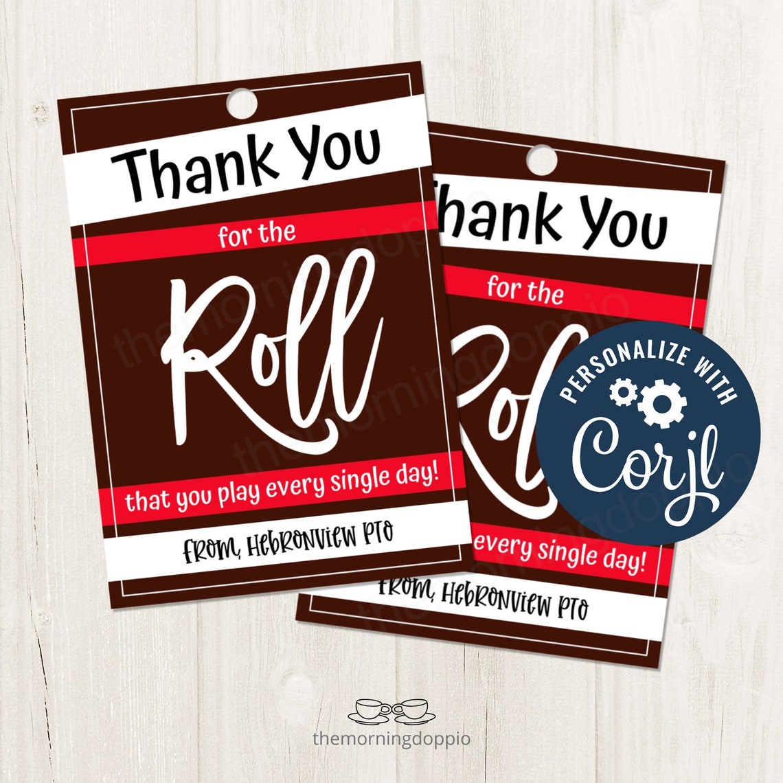 Printable/editable Thank You for the Roll Role That You Play - Etsy