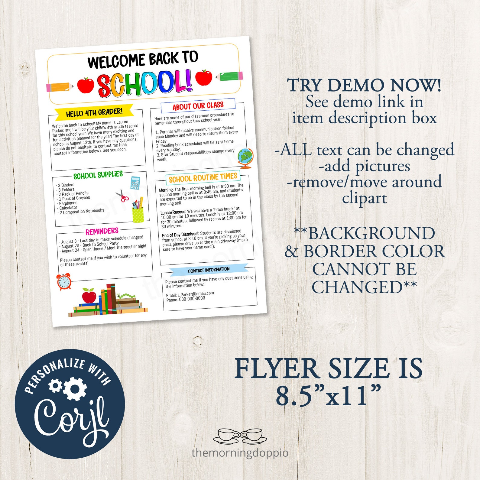 Printable/editable Back to School Newsletter, Welcome Back to School ...