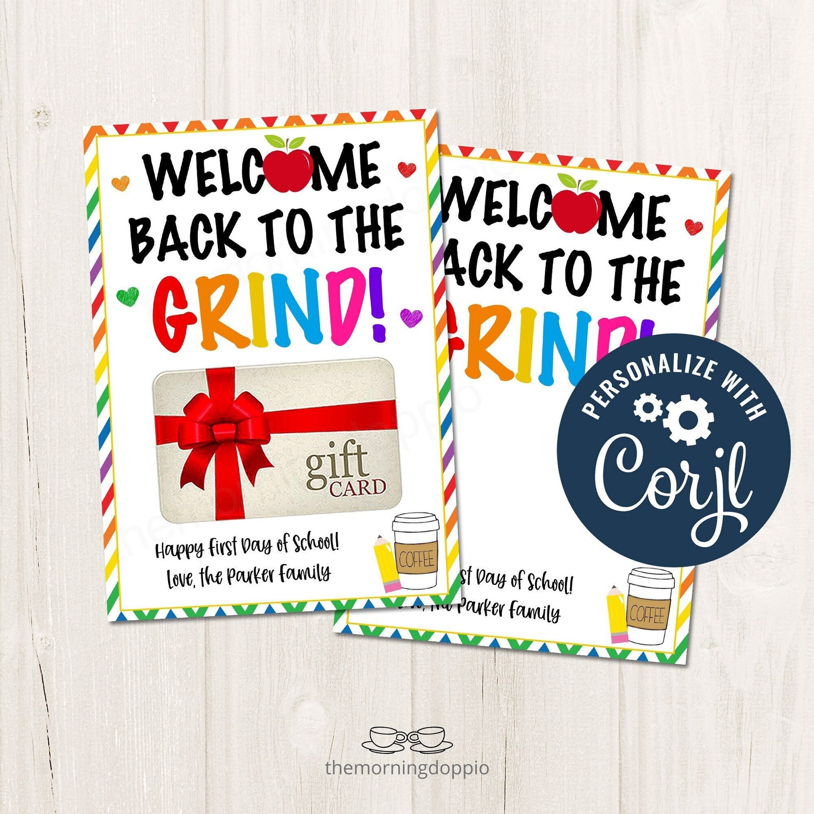 Printable/editable Welcome Back to the Grind Back to School - Etsy