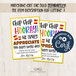 Printable Chips Appreciation Thank You Sign for Teachers Nurses ...